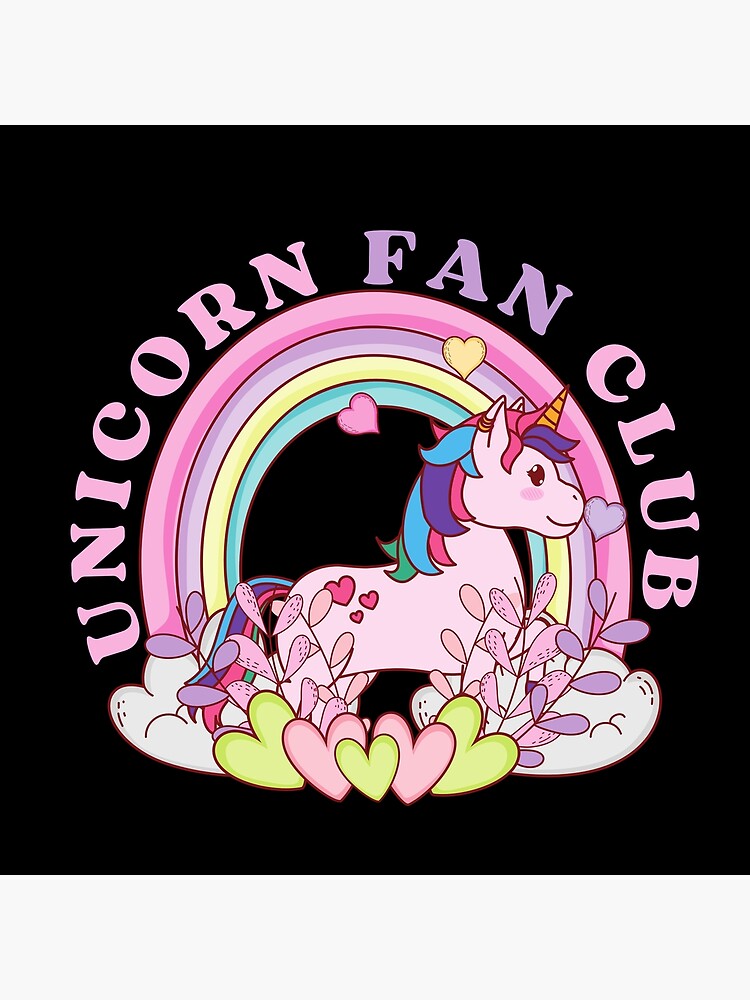 "unicorn fan club" Poster for Sale by Hoetoons | Redbubble
