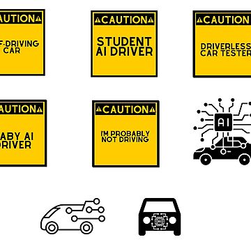 "Self Driving Car Pack" Sticker for Sale by ProtonProject | Redbubble