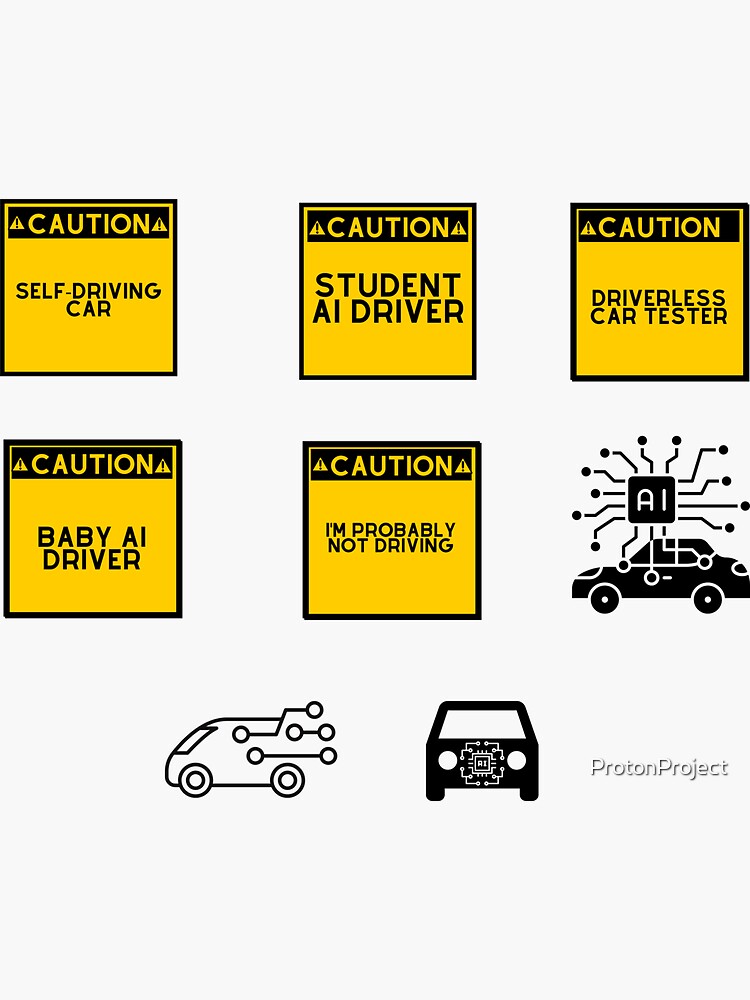 "Self Driving Car Pack" Sticker for Sale by ProtonProject | Redbubble