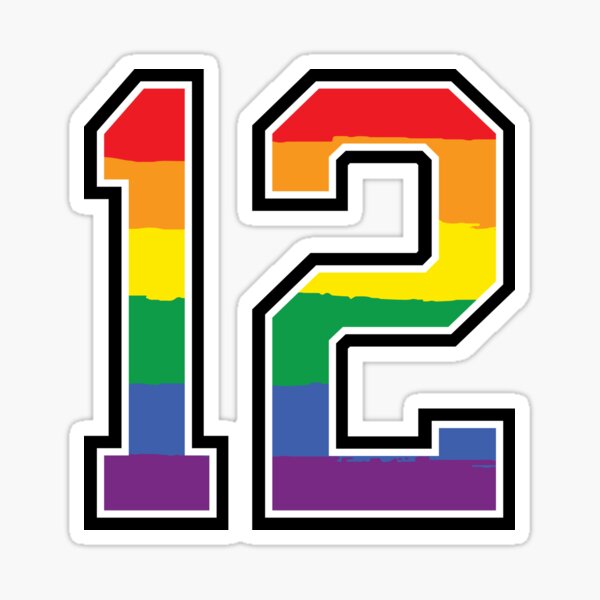 "Number 12 Rainbow LGBT pride twelve" Sticker by LoveIsColorful | Redbubble