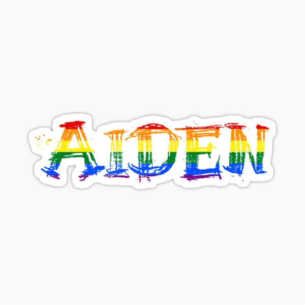 "Men rainbow name gay Aiden" Sticker by LoveIsColorful | Redbubble
