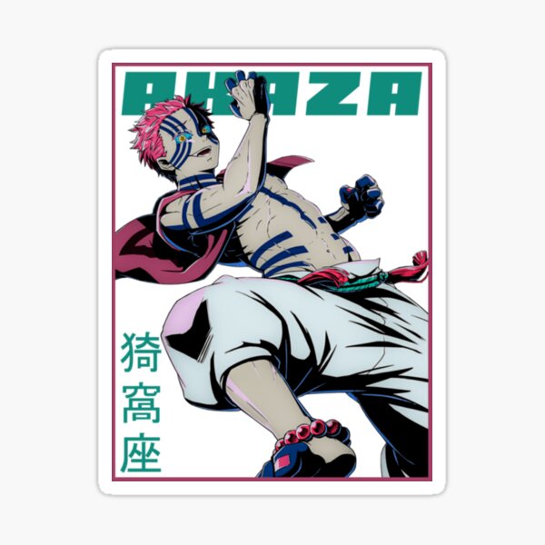 "Akaza" Sticker by JulieRiverante | Redbubble