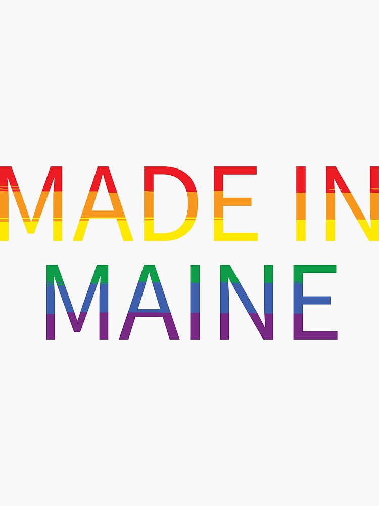 "Rainbow LGBT Maine, US" Sticker for Sale by LoveIsColorful | Redbubble