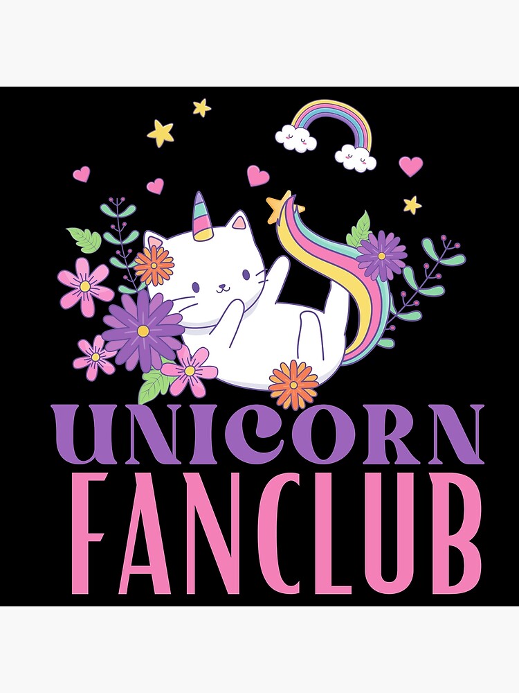 "Unicorn Fan Club" Poster by Hoetoons | Redbubble