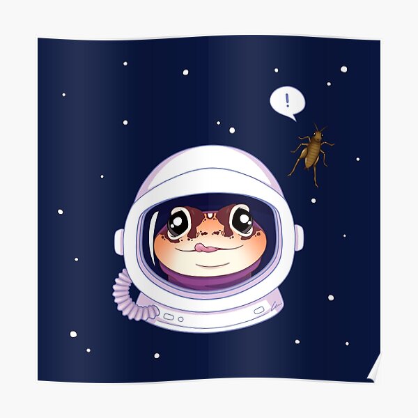 "African Fat Tailed Gecko, Space Theme! Astronaut Gecko" Poster by ...