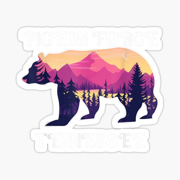 "Pigeon Forge Tennessee Souvenirs Great Smoky Mountains Bear " Sticker ...