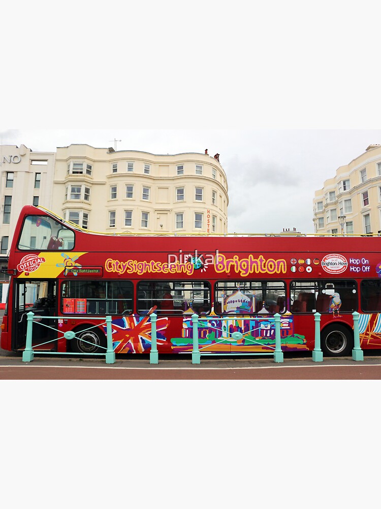 "Brighton Sightseeing Bus" Sticker by pinkal | Redbubble