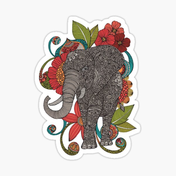 "Ruby the Elephant " Sticker by hicong993 | Redbubble