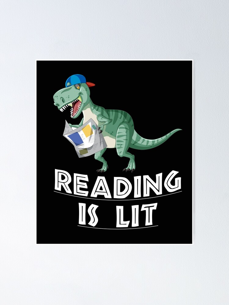 "Reading is lit - Wild about reading" Poster by Yonko-store | Redbubble