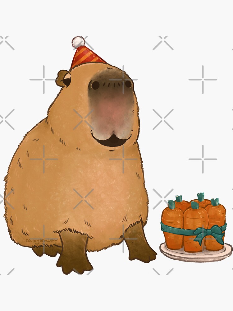 "Capy birthday " Sticker by nnggoc | Redbubble