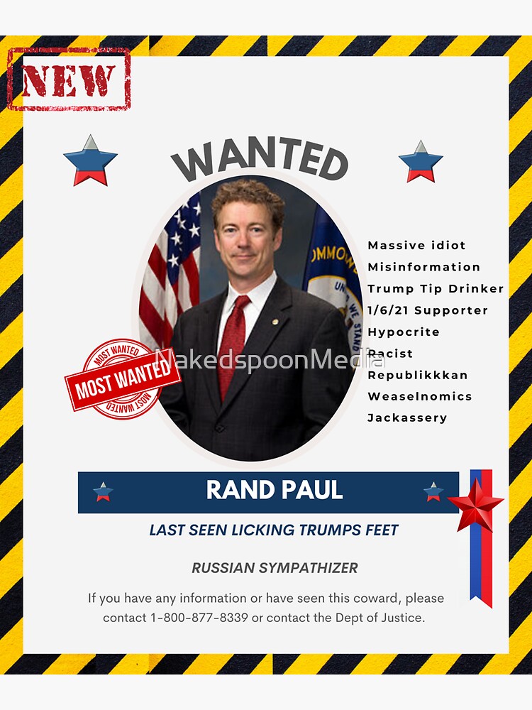 "Rand Paul" Sticker by NakedspoonMedia | Redbubble
