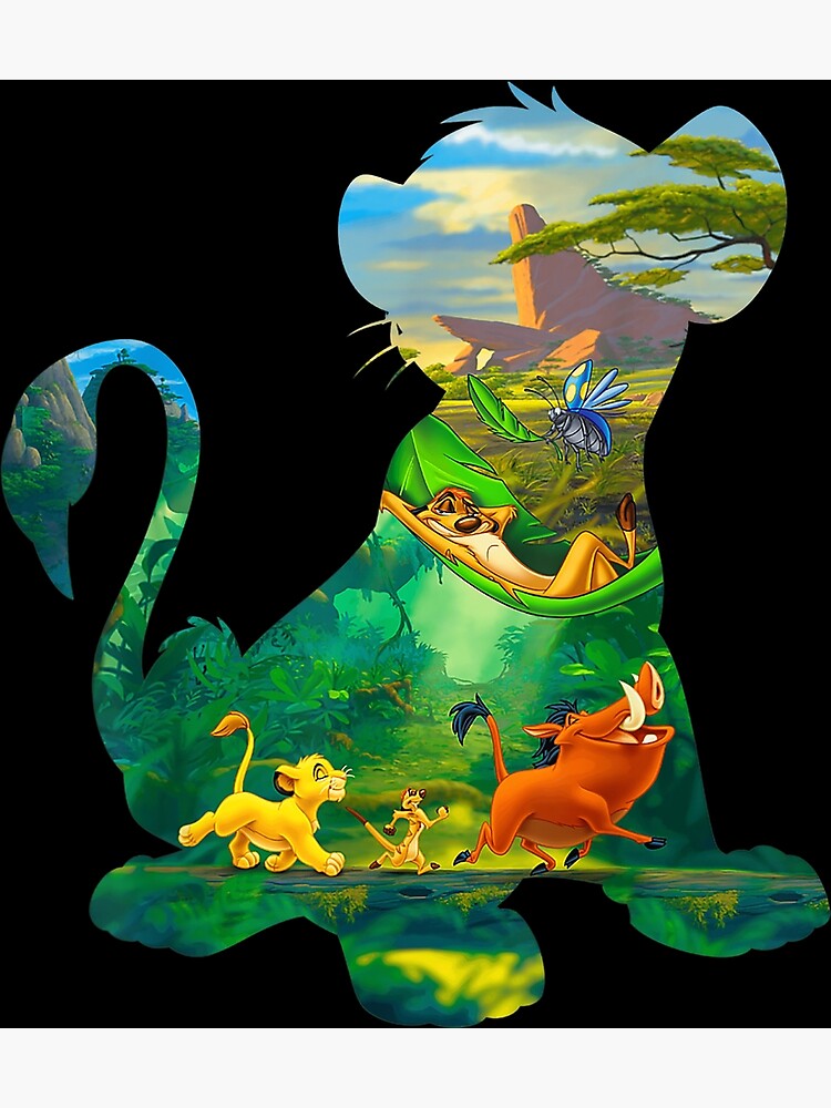 "Simba Silhouette" Poster for Sale by gallokristinawf | Redbubble