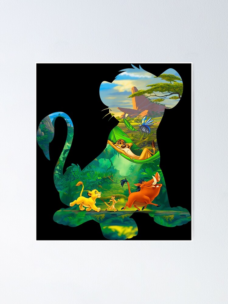 "Simba Silhouette" Poster for Sale by gallokristinawf | Redbubble