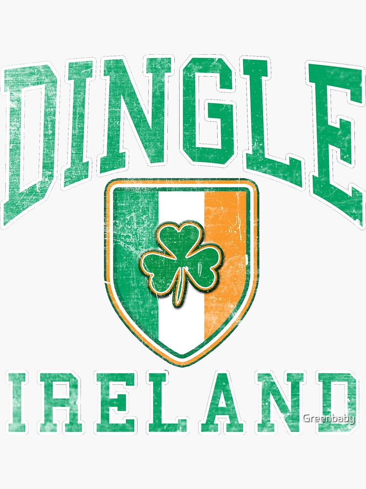 "Dingle, Ireland with Shamrock" Sticker for Sale by Greenbaby | Redbubble