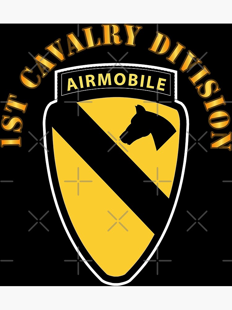"Army - 1st Cavalry Division SSI w Airmobile Tab" Poster for Sale by ...