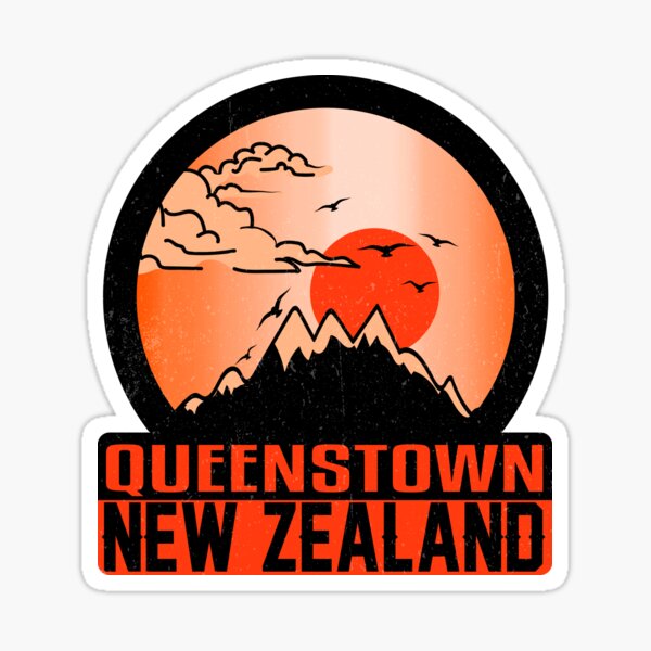 "Queenstown New Zealand" Sticker by MZTDesign | Redbubble
