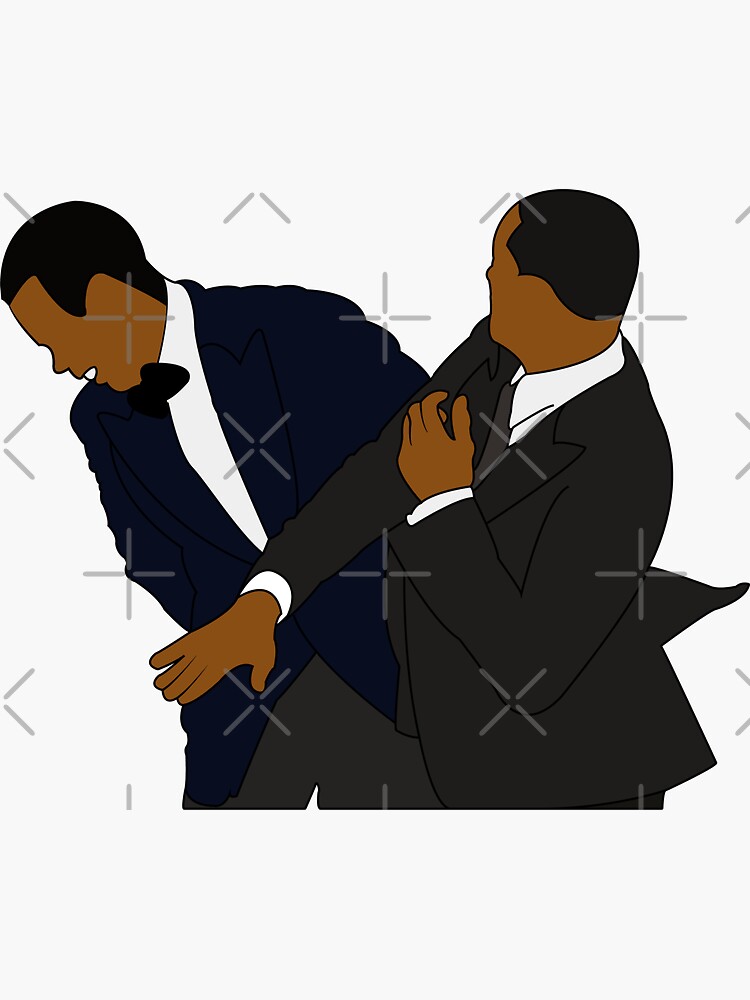 "Will Smith slaps Chris Rock Sticker" Sticker for Sale by PotatoGear ...