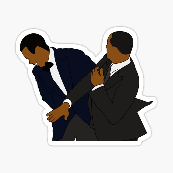"Will Smith slaps Chris Rock Sticker" Sticker for Sale by PotatoGear ...