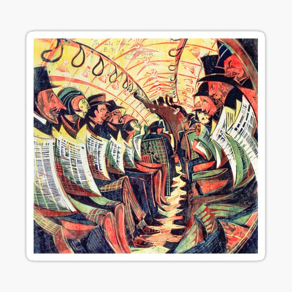 "Tube Train - Cyril Power " Sticker by Onodera | Redbubble