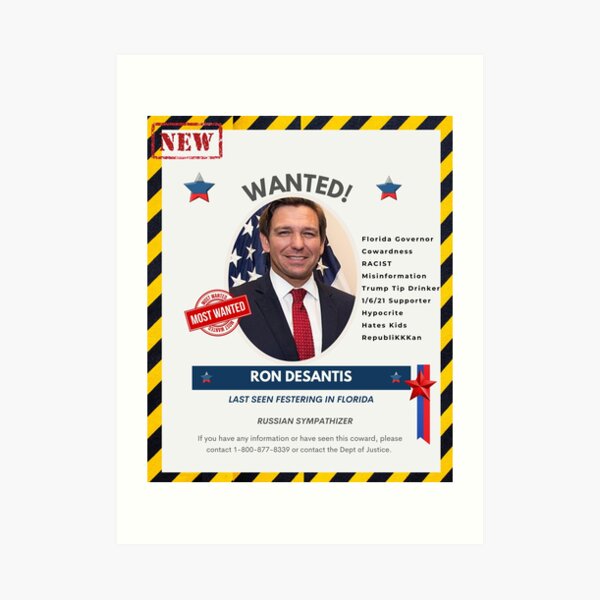 "Ron Desantis" Art Print for Sale by NakedspoonMedia | Redbubble