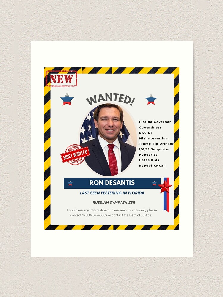 "Ron Desantis" Art Print for Sale by NakedspoonMedia | Redbubble