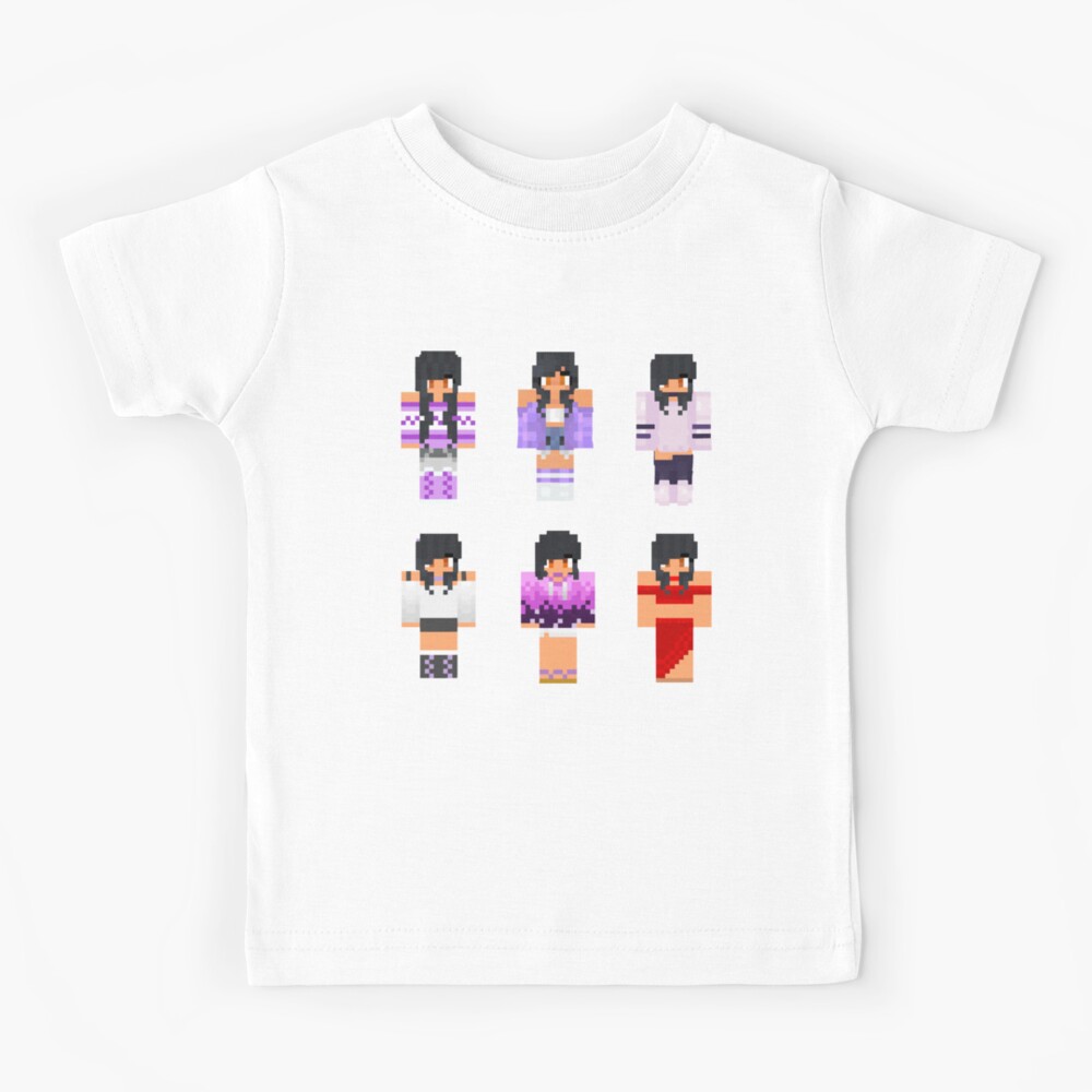 "Aphmau Minecraft Skins Sticker Pack Mystreet" Kids T-Shirt by ...