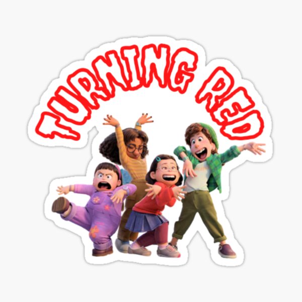 "turning red" Sticker by ashenkavi | Redbubble