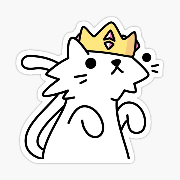 "King Cat - doodle" Sticker by Floxx | Redbubble