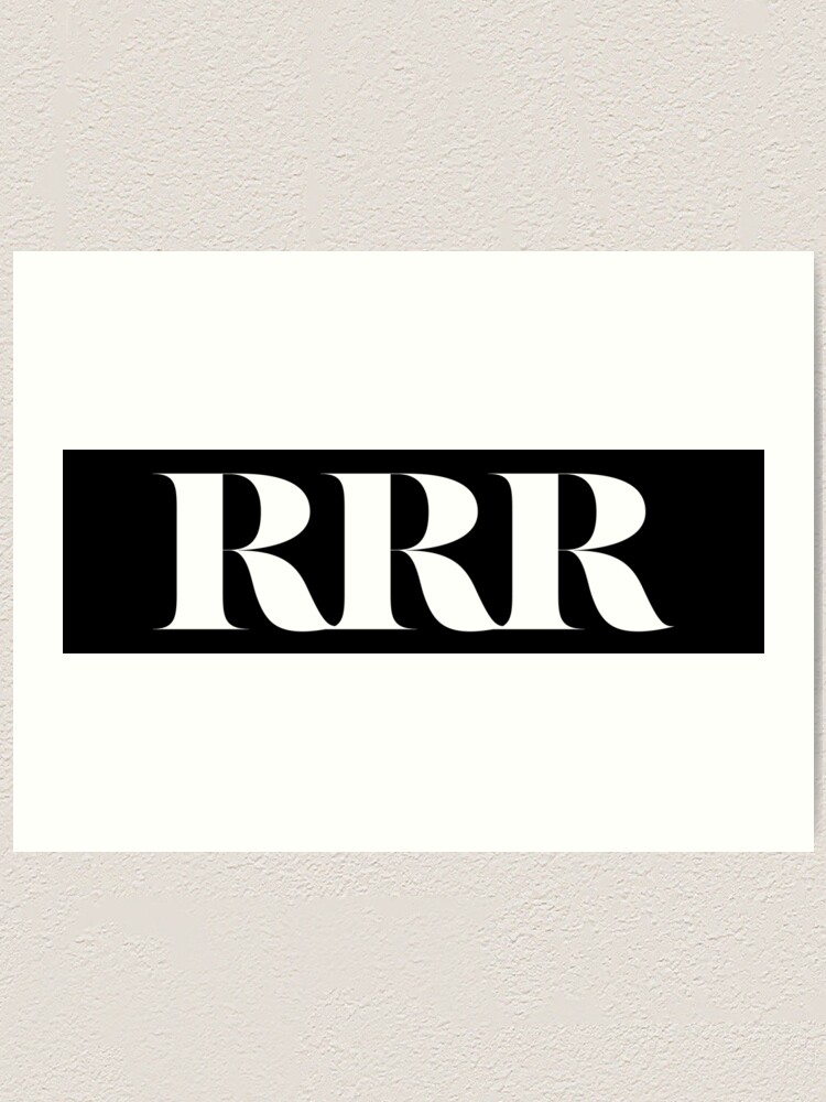 "RRR - elegant white text logo" Art Print for Sale by loversandravers ...