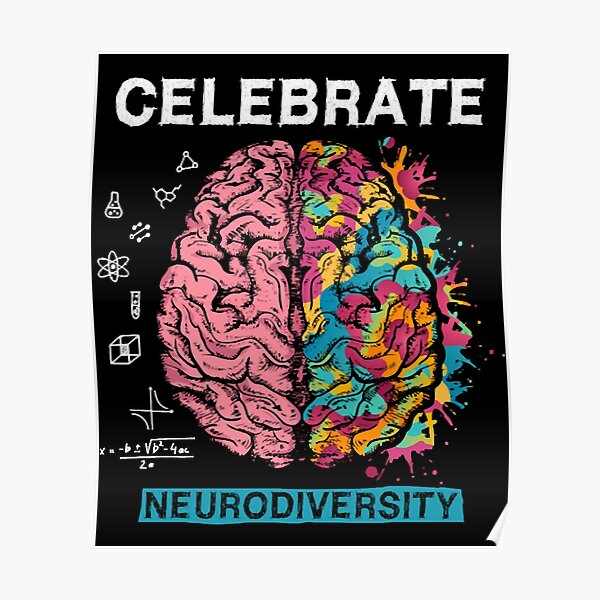 "Celebrate Neurodiversity" Poster for Sale by JasonCacanisus | Redbubble