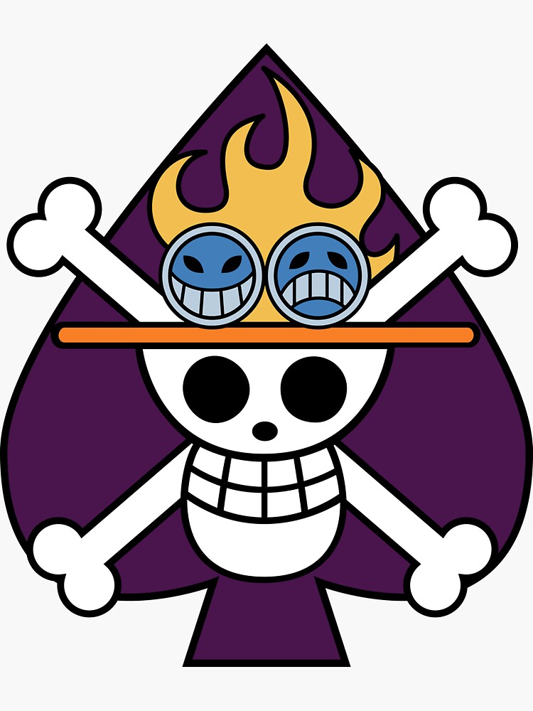 "One Piece Fire Fist Ace" Sticker by LarryWalkerShop | Redbubble