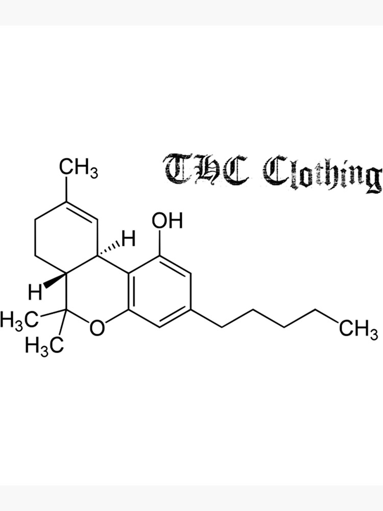"THC Clothing - THC Molecule Essential ." Poster for Sale by ...