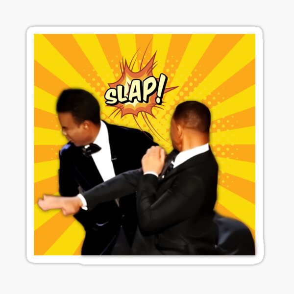 "Will smith slap - Oscar smacking chris rock meme" Sticker for Sale by ...