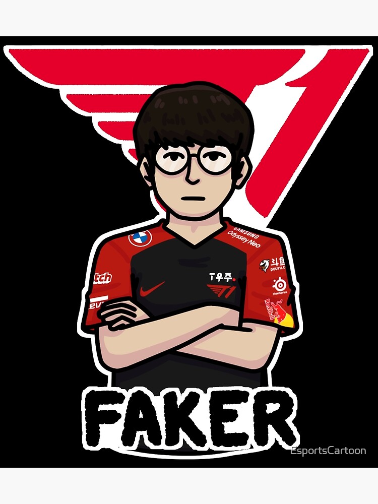 "T1 LoL 2022 Faker" Art Print by EsportsCartoon | Redbubble