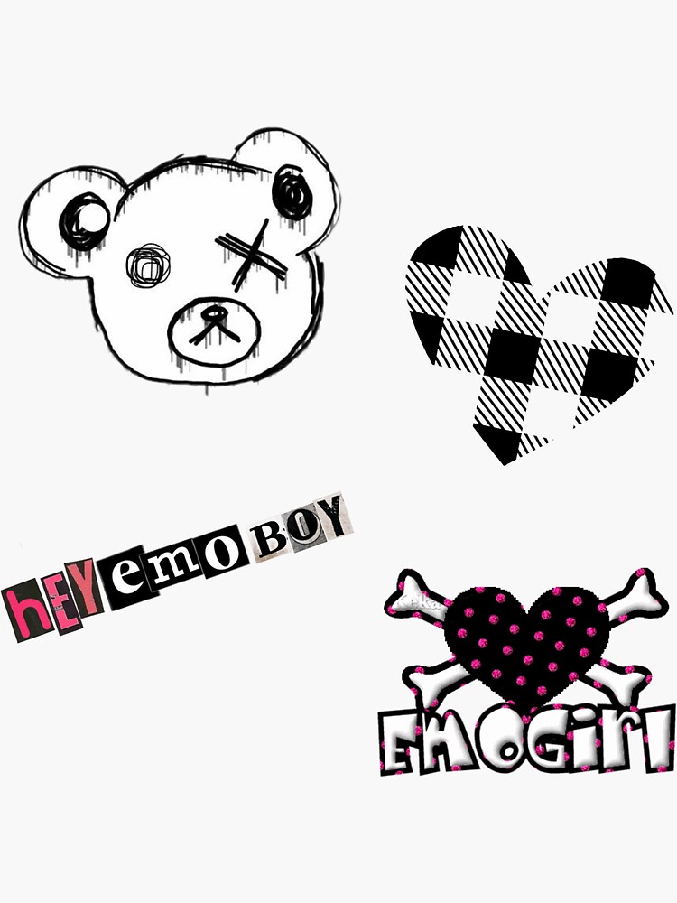 "Emo sticker pack" Sticker by veeclothingpl | Redbubble