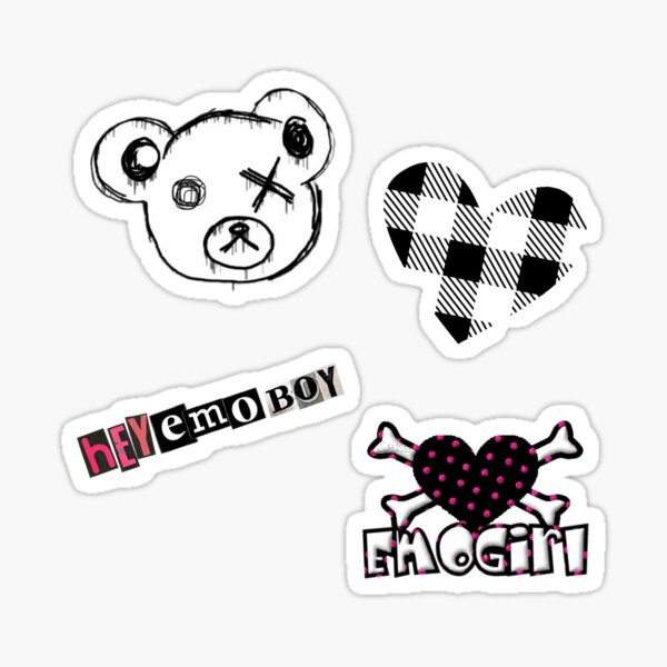 "Emo sticker pack" Sticker by veeclothingpl | Redbubble