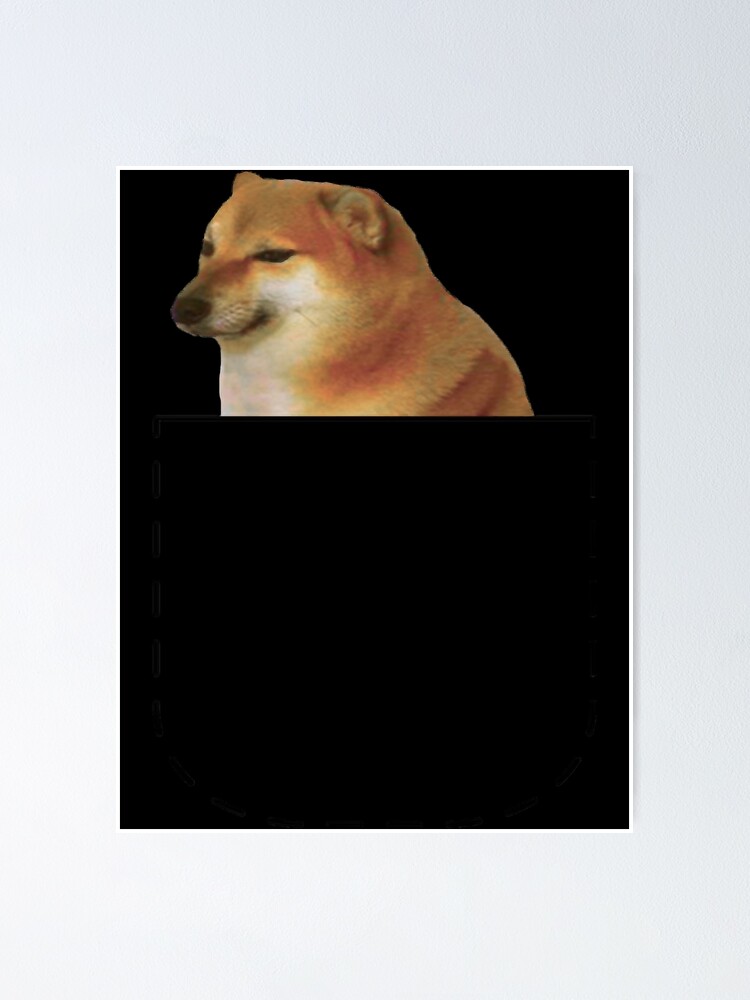 "Cheems CLASSIC Peekaboo Classic . Essential T-Shirt" Poster for Sale ...