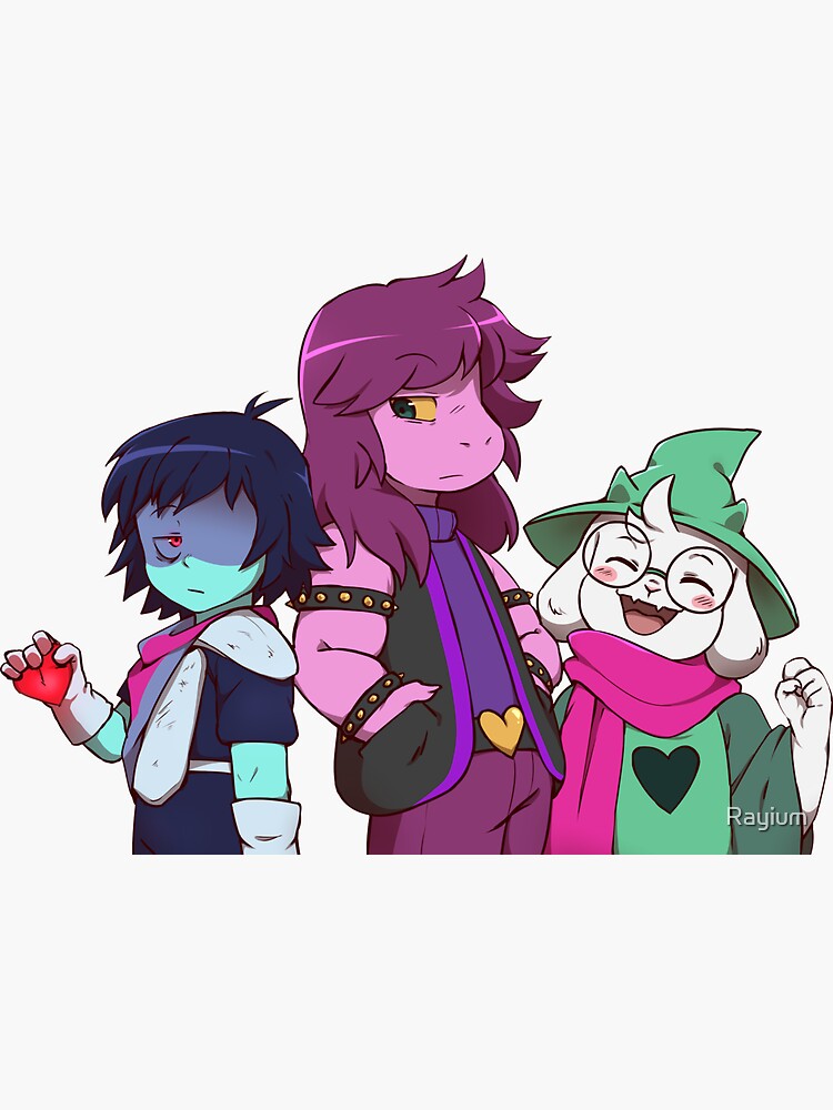 Deltarune Kris Susie And Ralsei Sticker For Sale By Rayium Redbubble