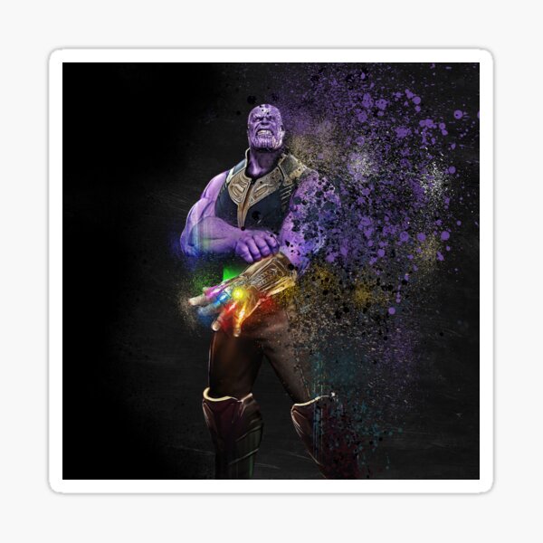 "Thanos" Sticker by caavallini | Redbubble
