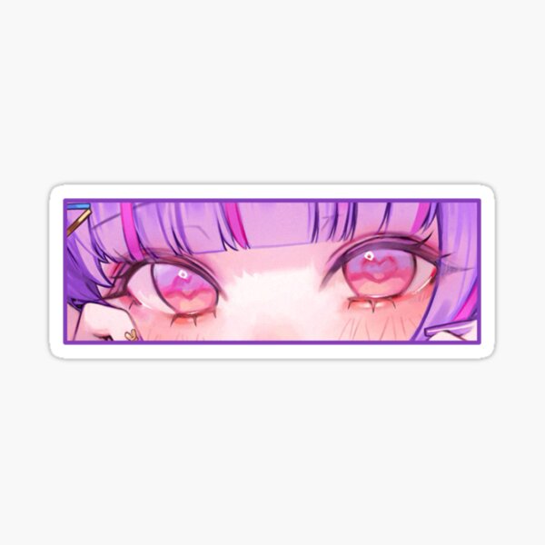 "Kawaii Pastel Anime Girl Eyes Classic ." Sticker by hronekefbren ...