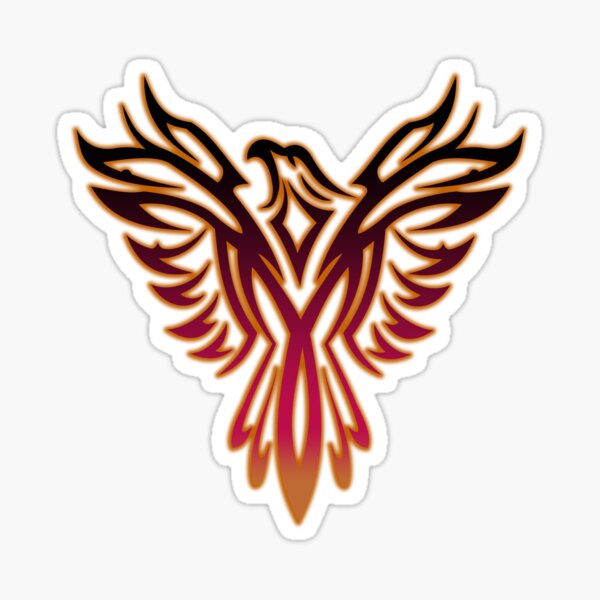 "Phoenix red-orange" Sticker by AmonRa16 | Redbubble