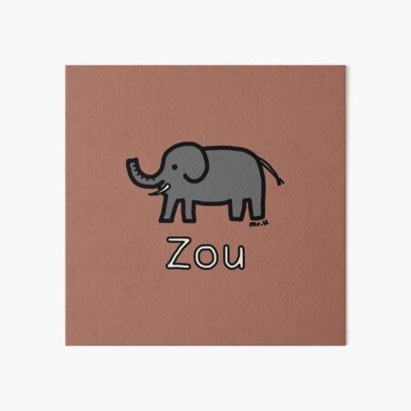 "Zou (Elephant) Japanese design in color" Art Board Print for Sale by ...