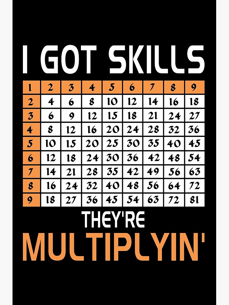 I Got Skills They're Multiplying Funny Math Premium Matte Vertical ...