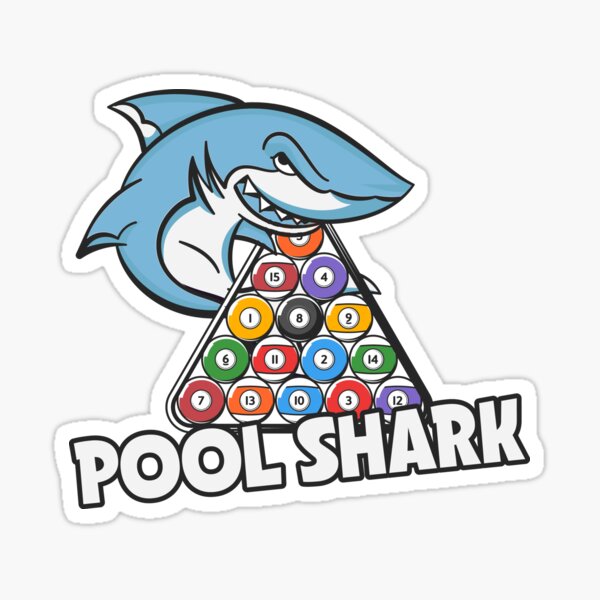 "Pool Shark" Sticker for Sale by MadMarvDesigns | Redbubble