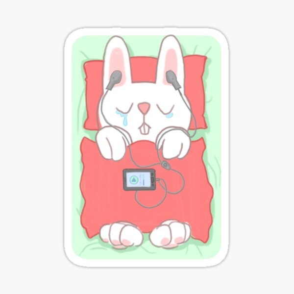 "Sad Rabbit" Sticker for Sale by SageTeaArts | Redbubble