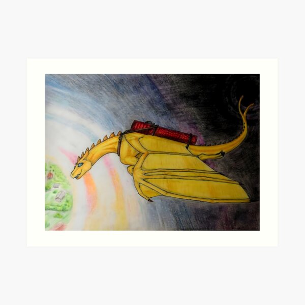 "Golden Fire Lizard - Dragonriders of Pern" Art Print by Lycoris-art ...