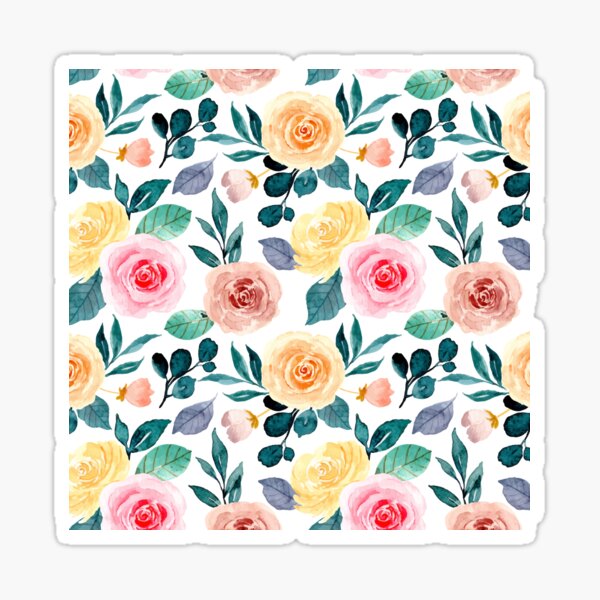 "small cute flowers" Sticker by artbyrosse | Redbubble