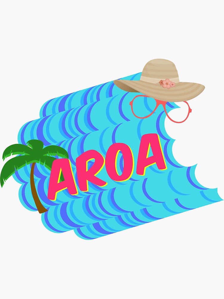 "aroa" Sticker by MallsD | Redbubble