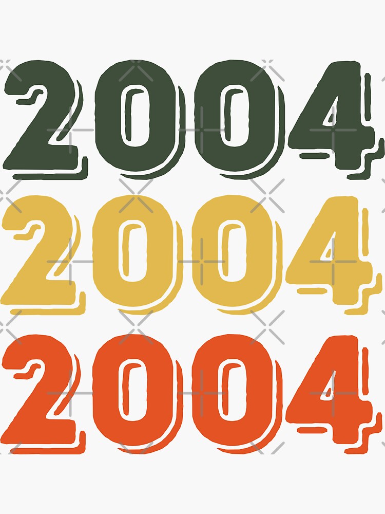 "Vintage 2004" Sticker by tinylove99 | Redbubble