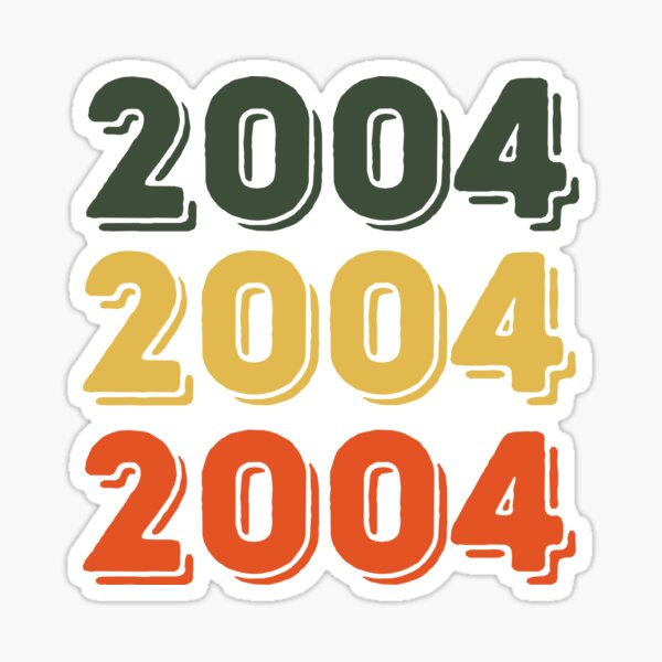 "Vintage 2004" Sticker by tinylove99 | Redbubble